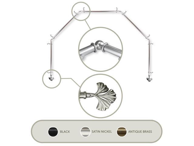 Click here for Cupule 13/16 inch 5-Sided Bay Window Curtain Rod 2... prices