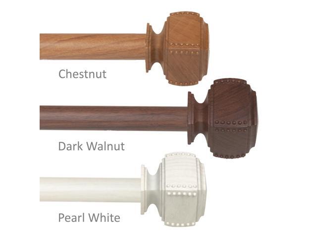 Click here for 1 inch Odin Faux Wood Curtain Rod 66-120 - Dark Wa... prices