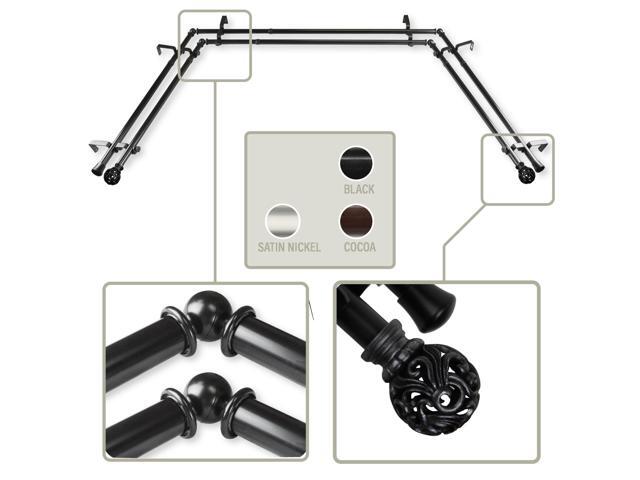 Click here for Cilla 13/16 inch Bay Window Double Curtain Rod 20-... prices