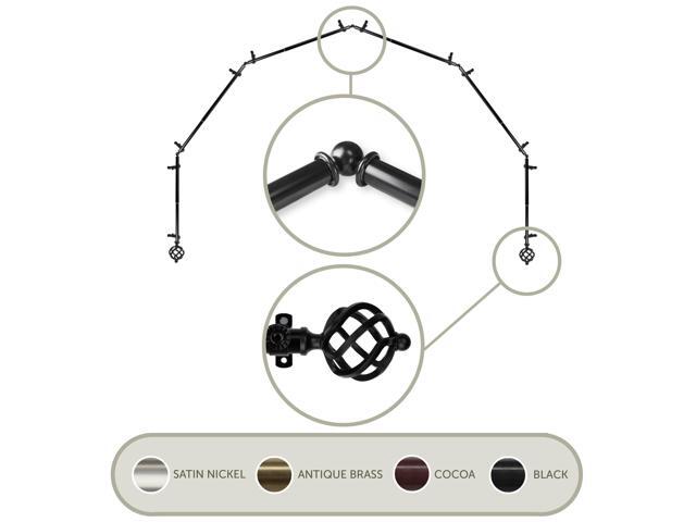 Click here for Roman 13/16 inch 6-Sided Bay Window Curtain Rod -... prices