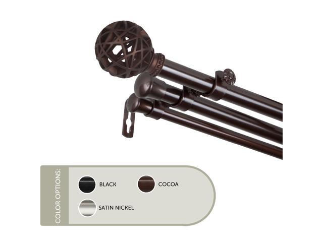 Click here for 13/16 inch Ruston Triple Curtain Rod 48-84 - Cocoa prices