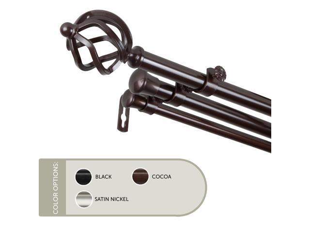 Click here for 13/16 inch Roman Triple Curtain Rod 66-120 - Cocoa prices