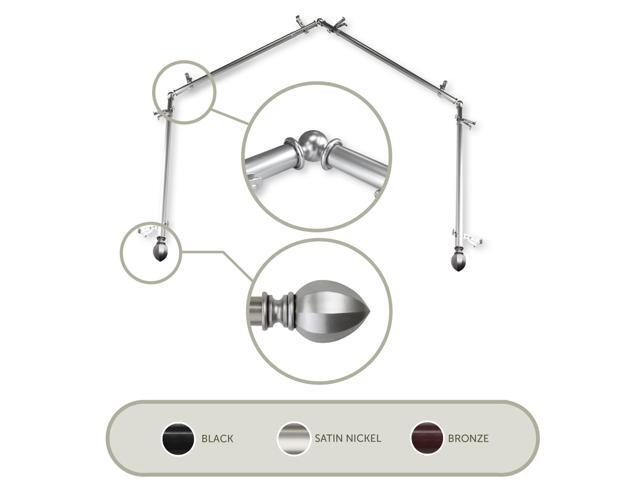 Click here for Baronet 13/16 inch 4-Sided Bay Window Curtain Rod... prices