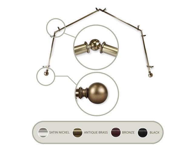 Click here for Lex 13/16 inch 4-Sided Bay Window Curtain Rod - An... prices