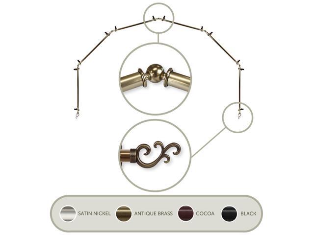 Click here for Mosey 13/16 inch 6-Sided Bay Window Curtain Rod 28... prices