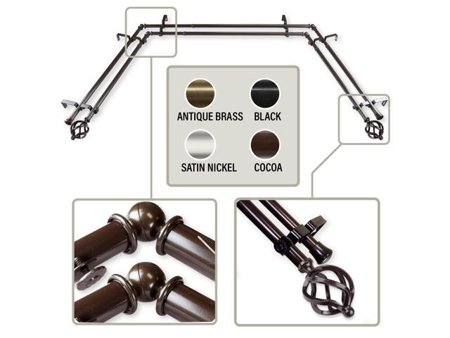 Click here for Roman 13/16 inch Bay Window Double Curtain Rod 20-... prices