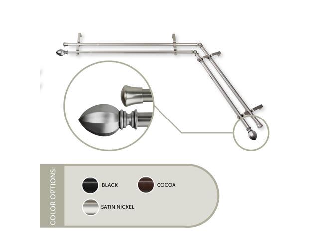 Click here for 13/16 inch Baronet Corner Window Double Curtain Ro... prices