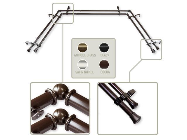 Click here for Basic 13/16 inch Double Bay Curtain Rod 20-36  38-... prices