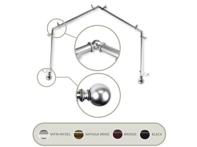 Click here for Lex 13/16 inch 4-Sided Bay Window Curtain Rod - Sa... prices