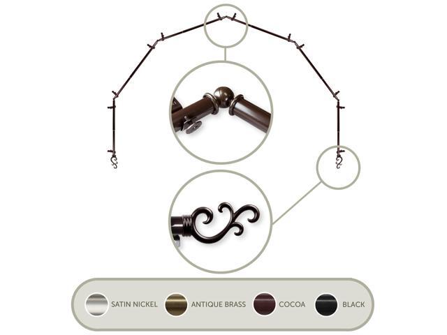 Click here for Mosey 13/16 inch 6-Sided Bay Window Curtain Rod 28... prices