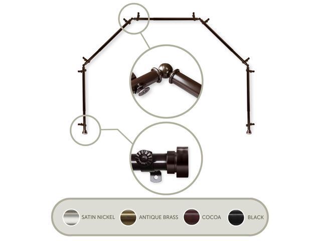 Click here for Thornhill 13/16 inch 5-Sided Bay Window Curtain Ro... prices