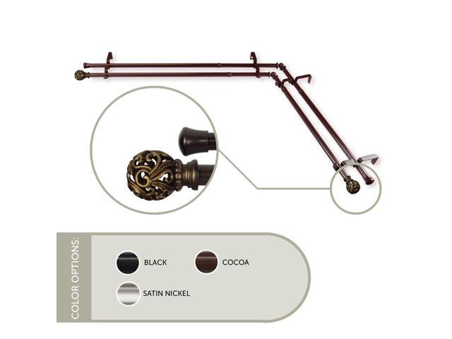 Click here for Cilla Double Corner WIndow Curtain Rod 13/16 inch... prices