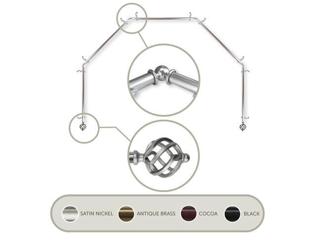 Click here for Roman 13/16 inch 5-Sided Bay Window Curtain Rod -... prices