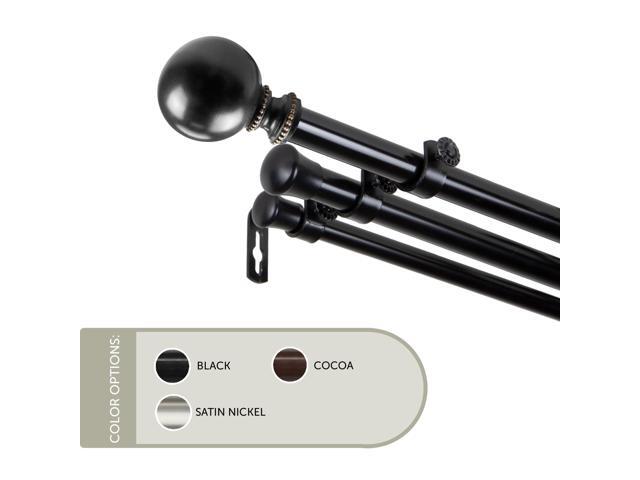 Click here for 13/16 inch Lex Triple Curtain Rod 28-48 - Black prices