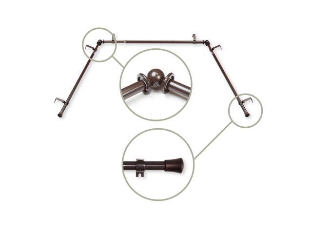 Click here for Basic 5/8 inch Bay Curtain Rod 20-36  38-72 - Coco... prices