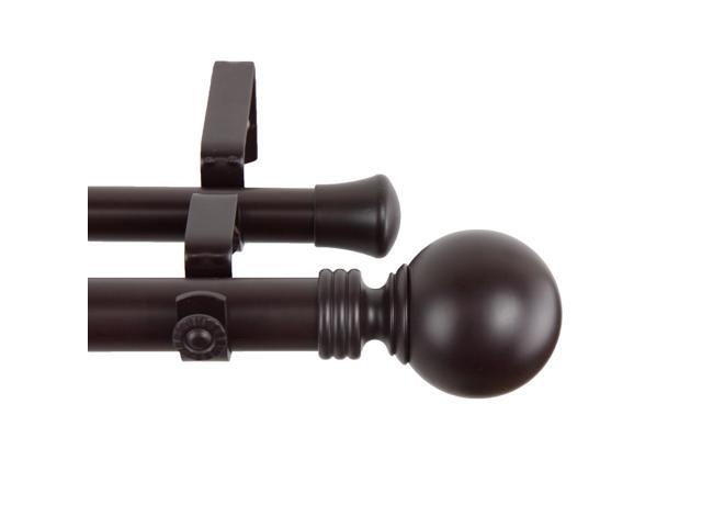 Click here for Round Double Curtain Rod 1 inch 120-170 inch - Mah... prices