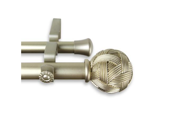 Click here for Zitta Double Curtain Rod 1 inch 160-240 inch - Gol... prices