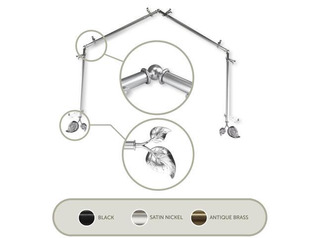 Click here for Eve 13/16 inch 4-Sided Bay Window Curtain Rod - Sa... prices