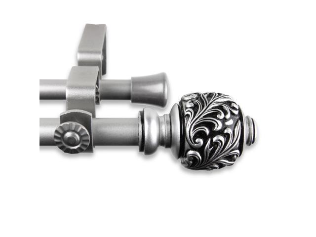 Click here for Ivana Double Curtain Rod 5/8 inch 84-120 Inch - Sa... prices