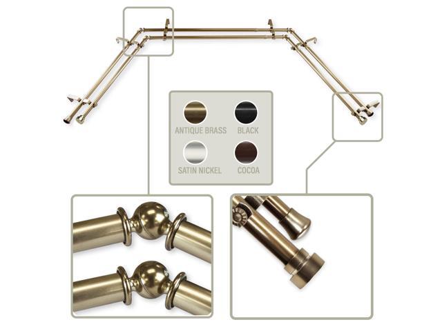 Click here for Thornhill 13/16 inch Bay Window Double Curtain Rod... prices