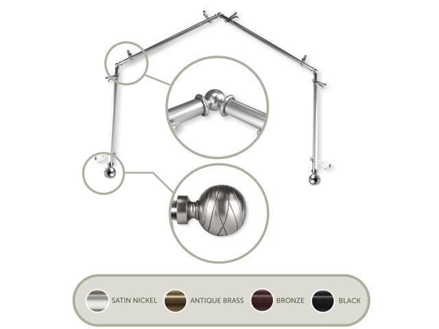 Click here for Lynn 13/16 inch 4-Sided Bay Window Curtain Rod - S... prices