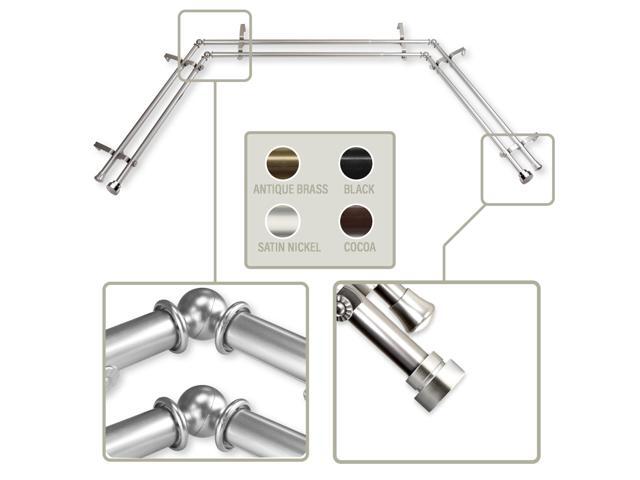 Click here for Thornhill 13/16 inch Bay Window Double Curtain Rod... prices