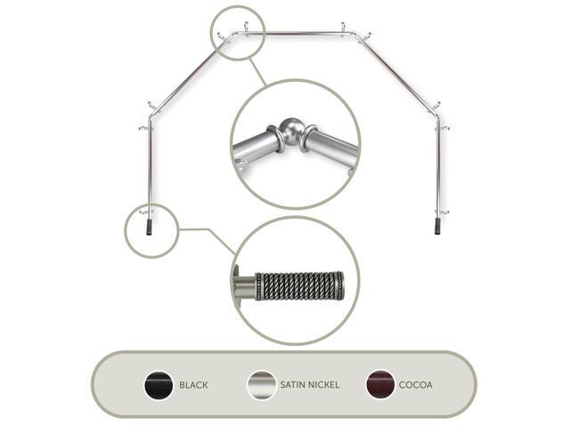 Click here for Weaver 13/16 inch 5-Sided Bay Window Curtain Rod 2... prices