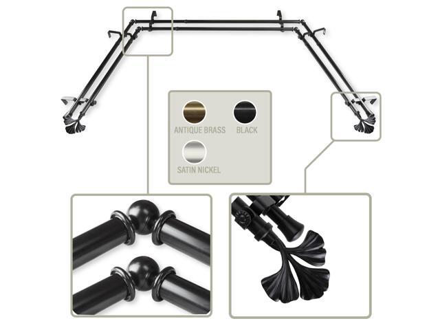 Click here for Maidenhair 13/16 inch Bay Window Double Curtain Ro... prices