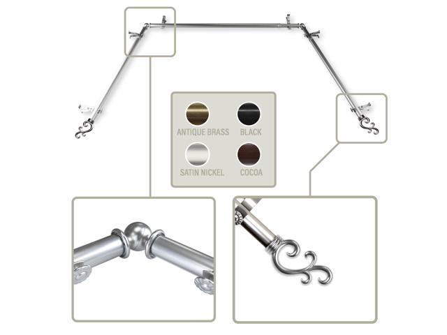 Click here for Mosey 13/16 inch Bay Window Curtain Rod 20-36  38-... prices