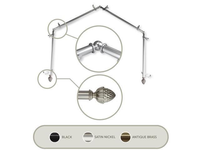 Click here for Cupule 13/16 inch 4-Sided Bay Window Curtain Rod 2... prices