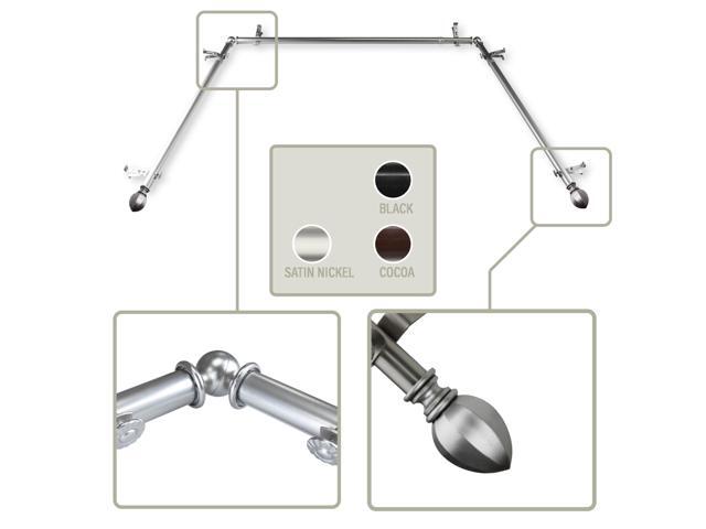 Click here for Baronet 13/16 inch Bay Window Curtain Rod 20-36  3... prices