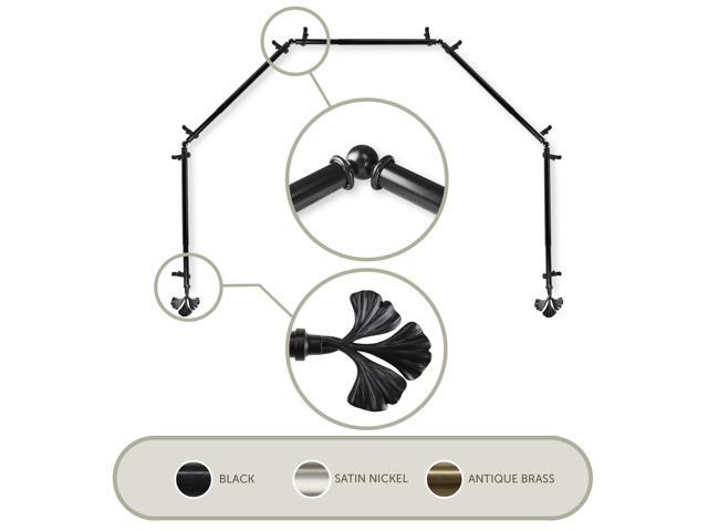 Click here for Cupule 13/16 inch 5-Sided Bay Window Curtain Rod 2... prices