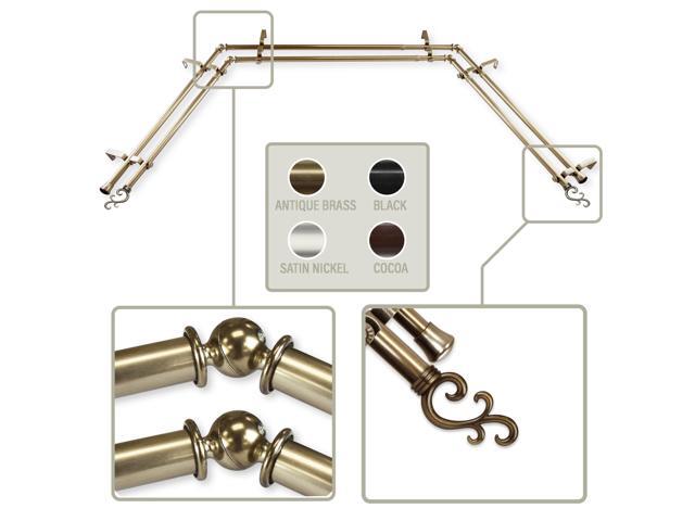 Click here for Mosey 13/16 inch Bay Window Double Curtain Rod 20-... prices