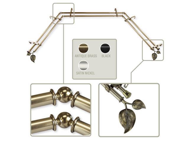 Click here for Eve 13/16 inch Bay Window Double Curtain Rod 20-36... prices