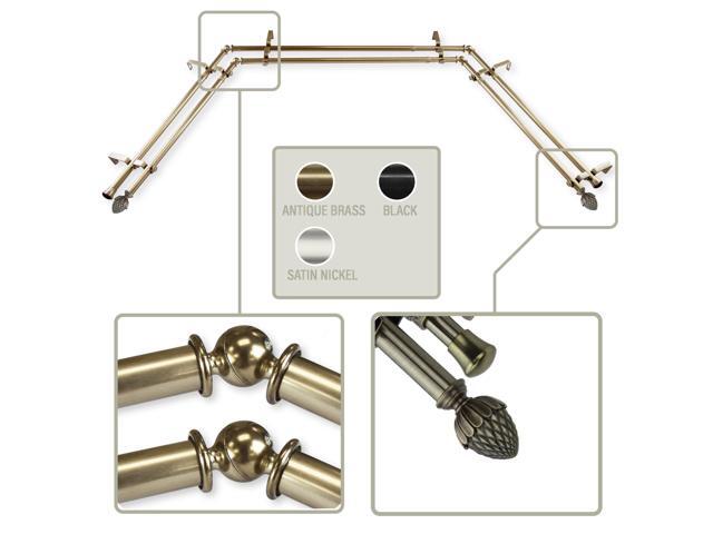 Click here for Cupule 13/16 inch Bay Window Double Curtain Rod 20... prices