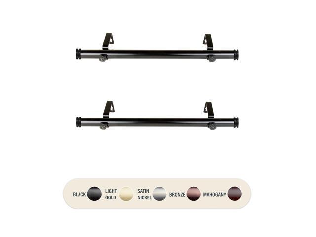 Click here for 1 inch Knop Side Curtain Rod 12-20 (Set of 2) - Bl... prices