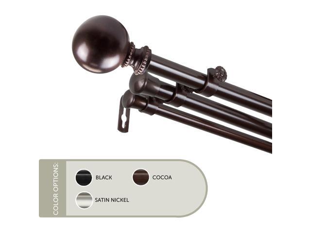 Click here for 13/16 inch Lex Triple Curtain Rod 120-170 - Cocoa prices