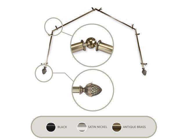 Click here for Cupule 13/16 inch 4-Sided Bay Window Curtain Rod 2... prices