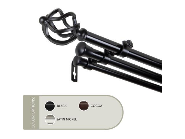 Click here for 13/16 inch Roman Triple Curtain Rod 48-84 - Black prices