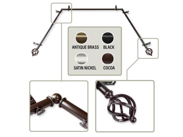 Click here for Roman 13/16 inch Bay Window Curtain Rod 20-36  38-... prices