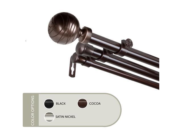 Click here for 13/16 inch Lynn Triple Curtain Rod 120-170 - Cocoa prices