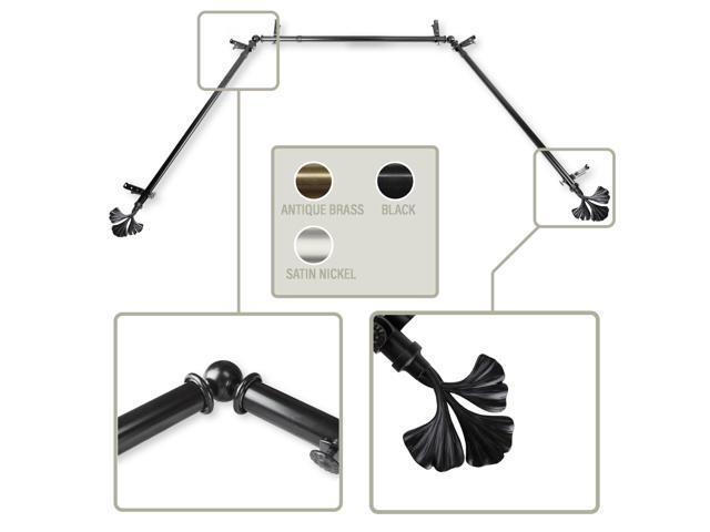 Click here for Maidenhair 13/16 inch Bay Window Curtain Rod 20-36... prices