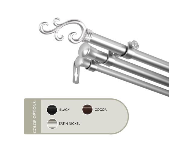 Click here for 13/16 inch Mosey Triple Curtain Rod 120-170 - Sati... prices