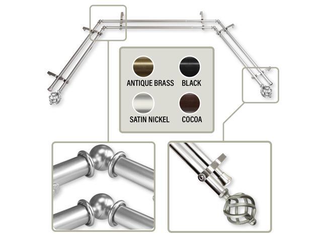 Click here for Roman 13/16 inch Bay Window Double Curtain Rod 20-... prices