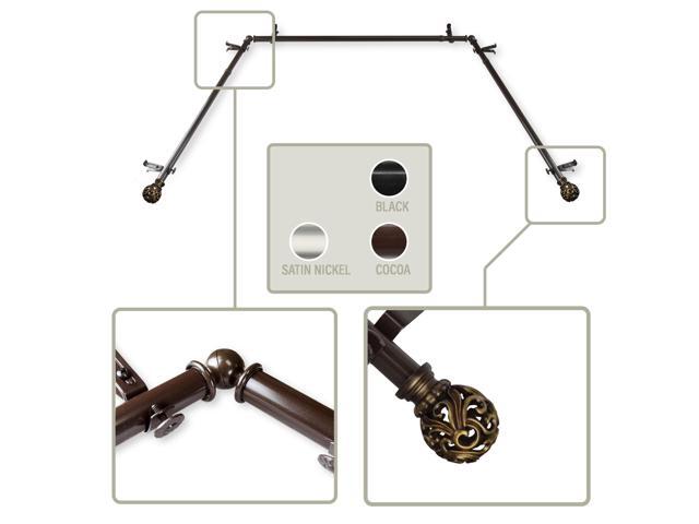 Click here for Cilla 13/16 inch Bay Window Curtain Rod 20-36  38-... prices