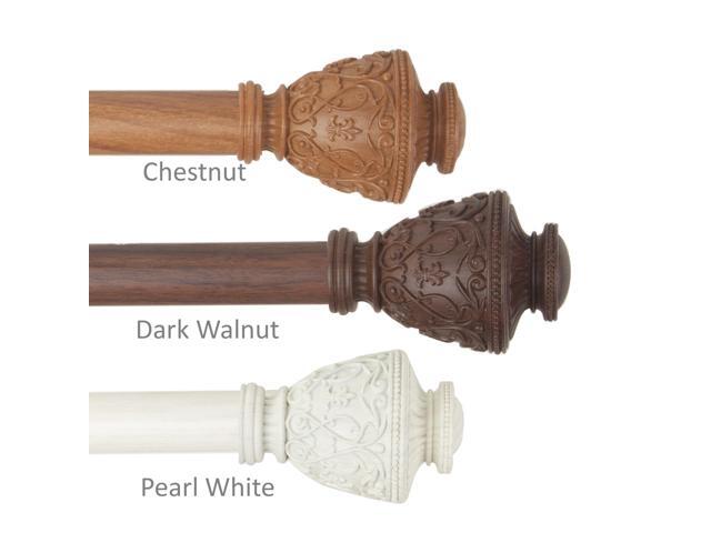 Click here for 1 inch Virginia Faux Wood Curtain Rod 66-120 - Dar... prices