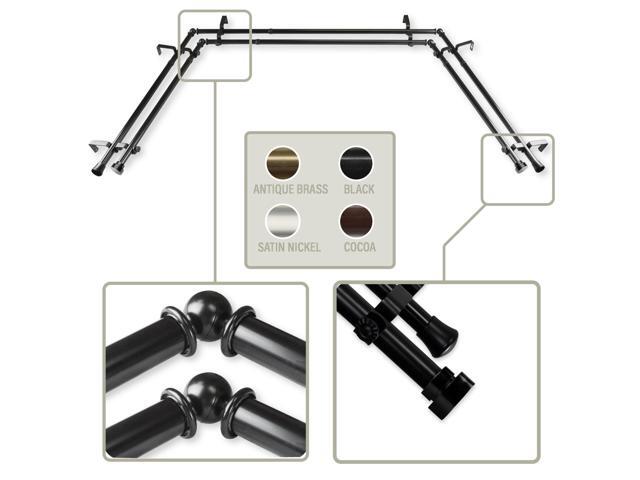 Click here for Thornhill 13/16 inch Bay Window Double Curtain Rod... prices