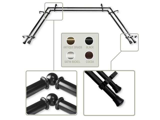 Click here for Basic 13/16 inch Double Bay Curtain Rod 20-36  38-... prices