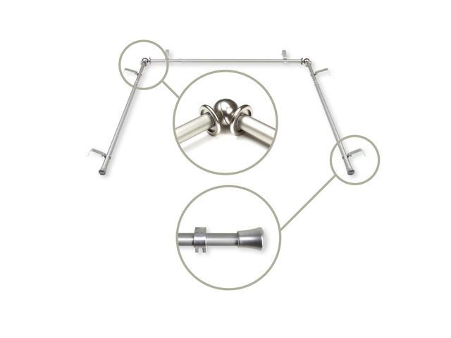 Click here for Basic 5/8 inch Bay Curtain Rod 20-36  38-72 - Sati... prices