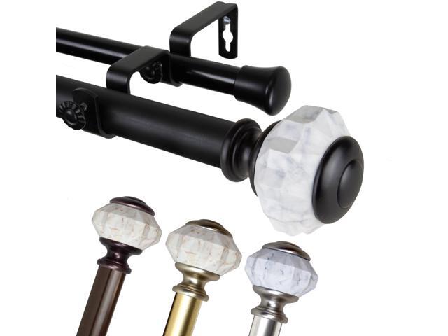 Click here for 1 inch Aria Double Curtain Rod 48-84 - Gold prices